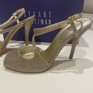 Stuart Weitzman | Shoes | Silver Glitzy Stuart Weitzman Heels | Poshmark